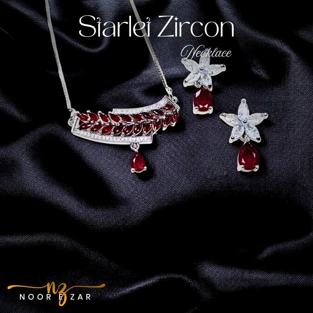 Starlet Zircon Necklace - Noor e Zar